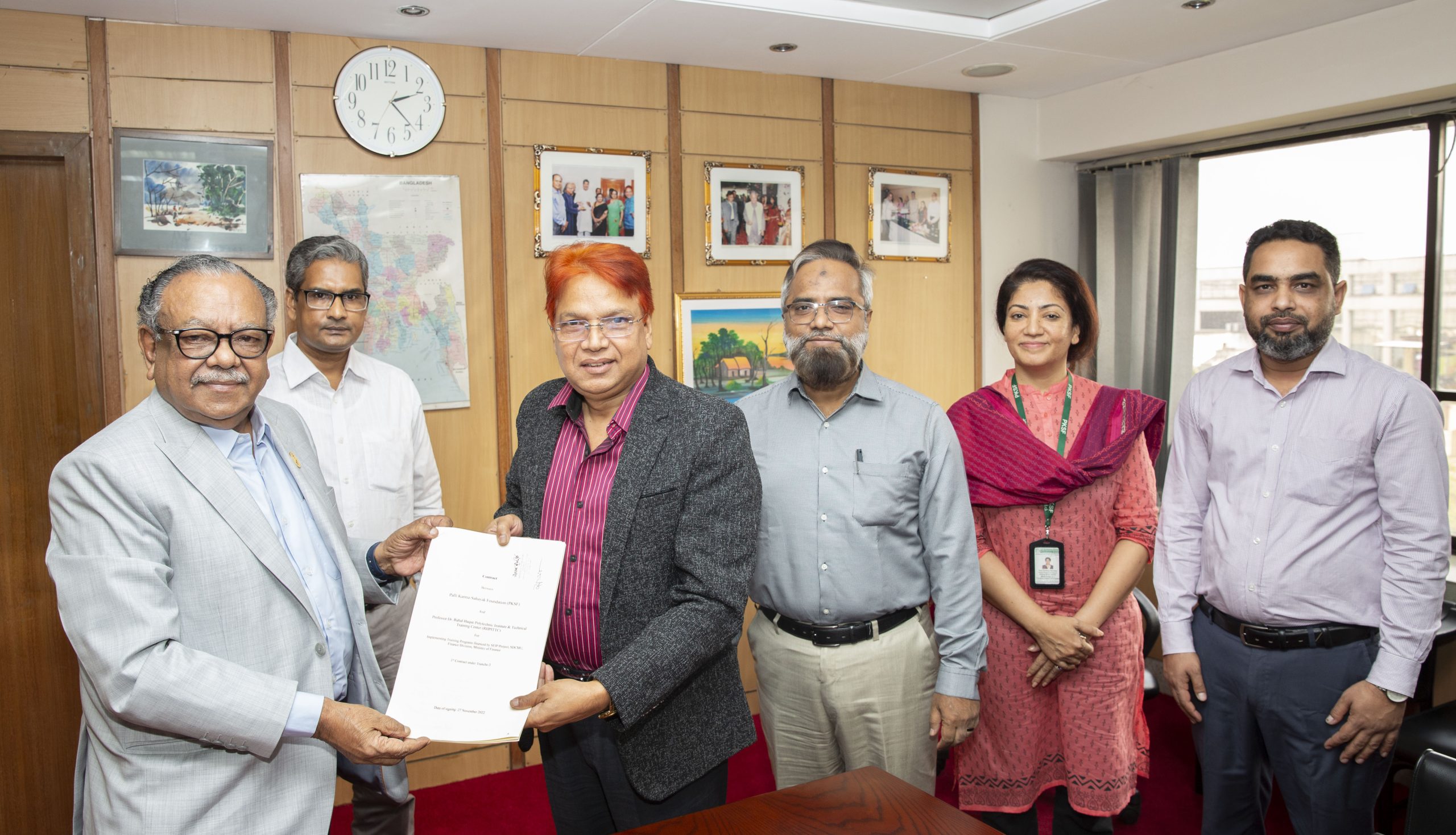 PKSF signs contract with Ruhal Haque Polytechnic Institute