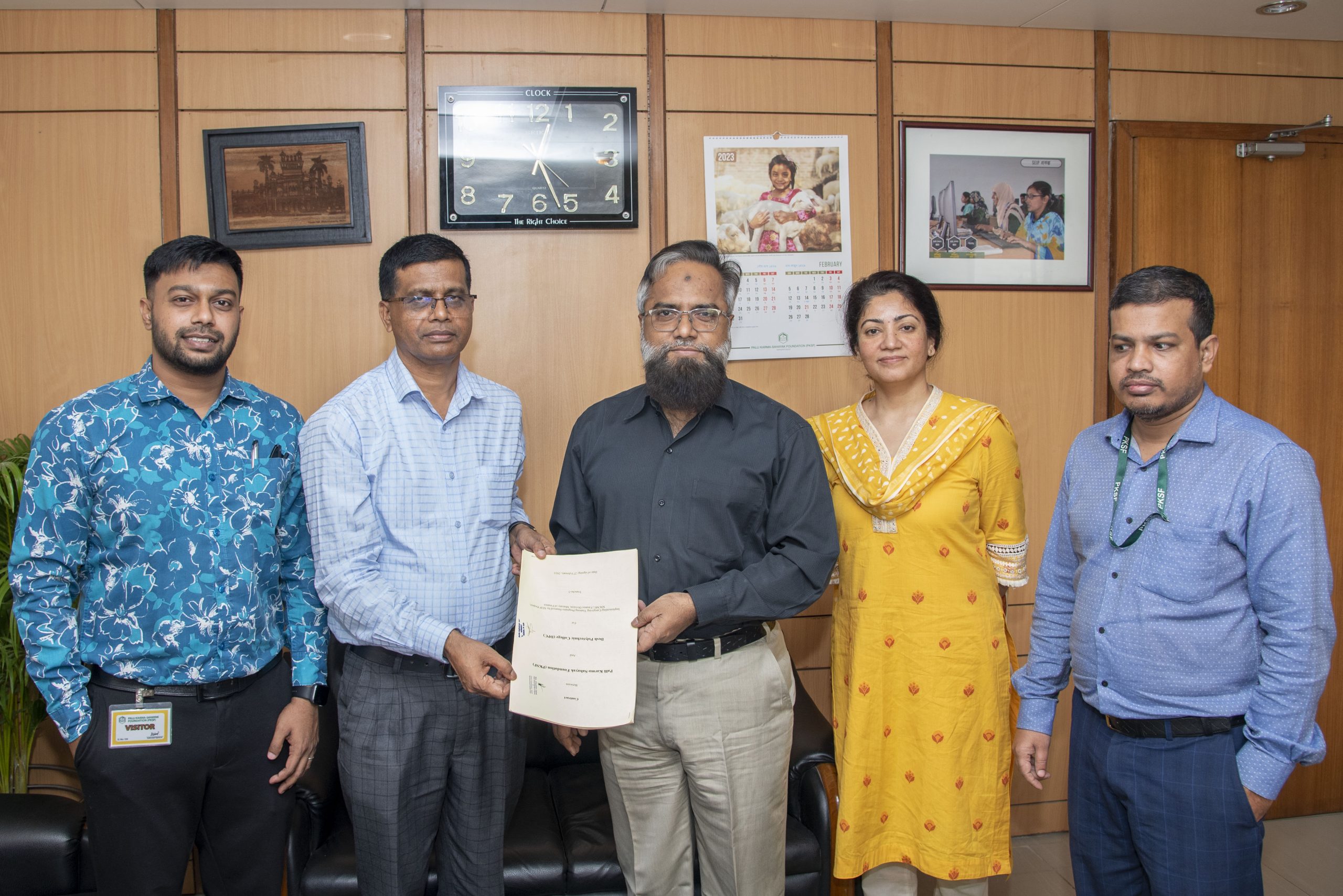 PKSF signs contract with Desh Polytechnic College